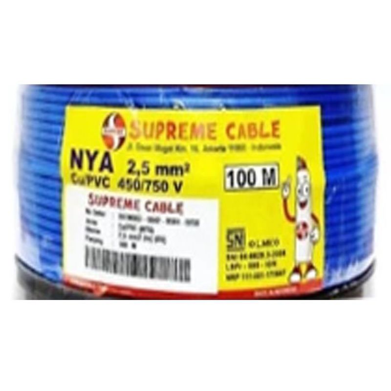 KABEL NYA SUPREME CABLE 2.5MM BIRU PER ROLL