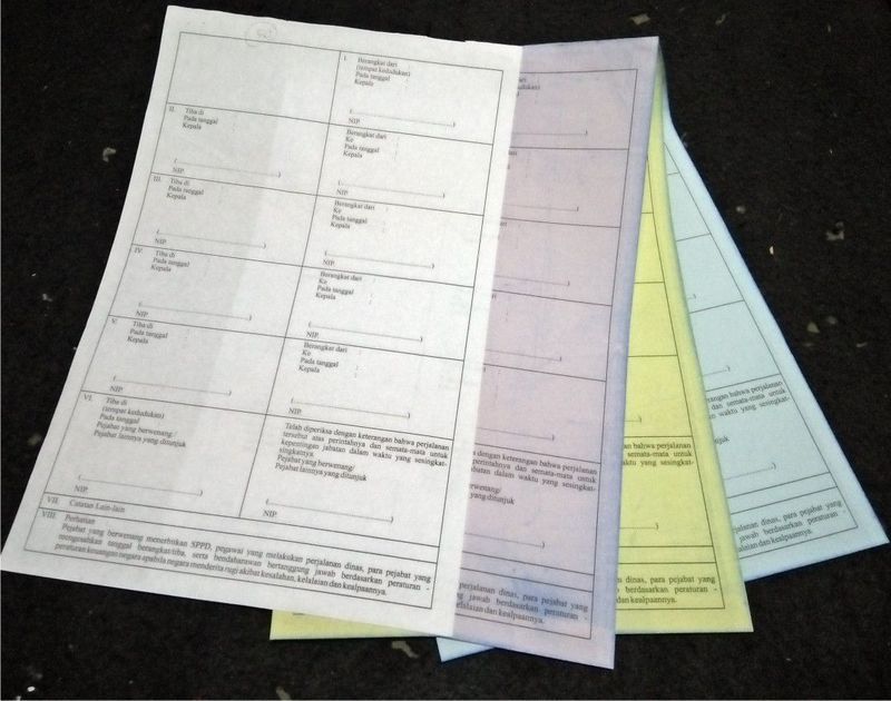 Blanko SPPD (NCR Cetak)