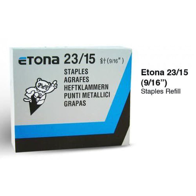 Isi Staples ETONA 23/15 Refill Stapler 9/16 Inch Stapler Tembak ETONA 2315