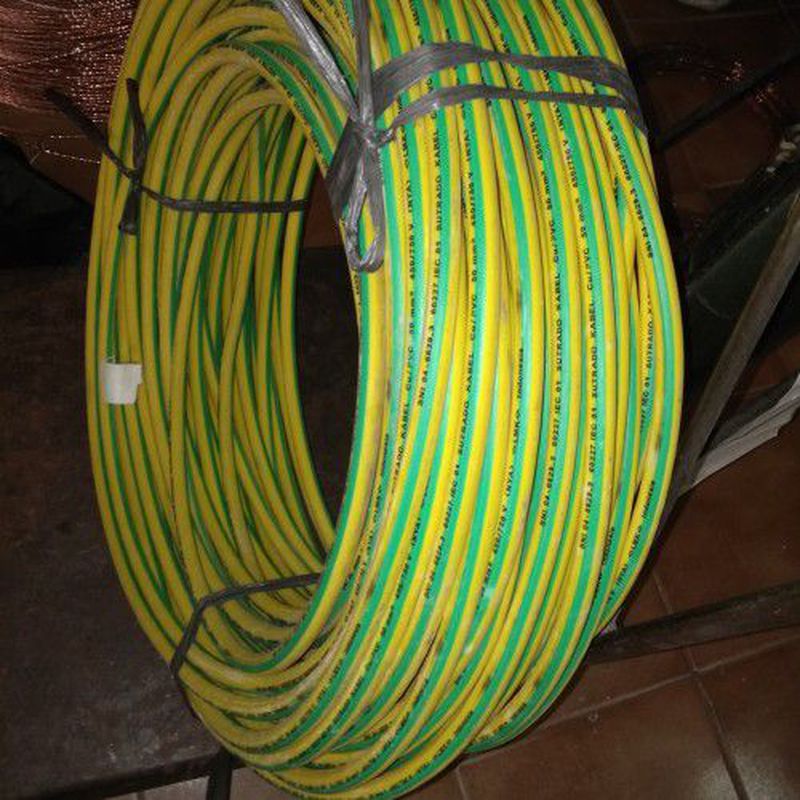 Kabel NYA warna kuning hijau