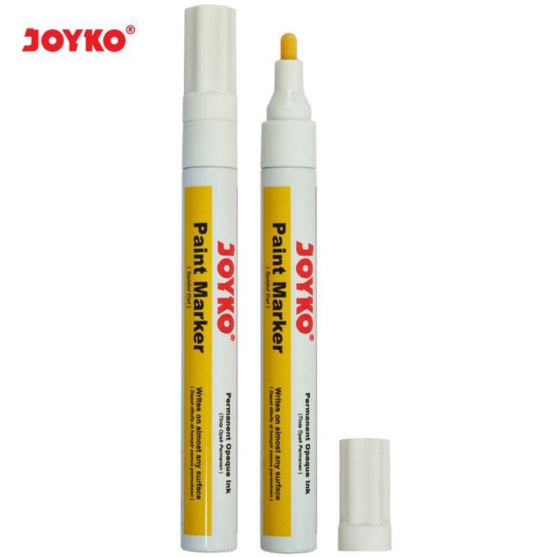Spidol Paint Permanent Marker White JOYKO PTM37 Spidol Cat Putih White