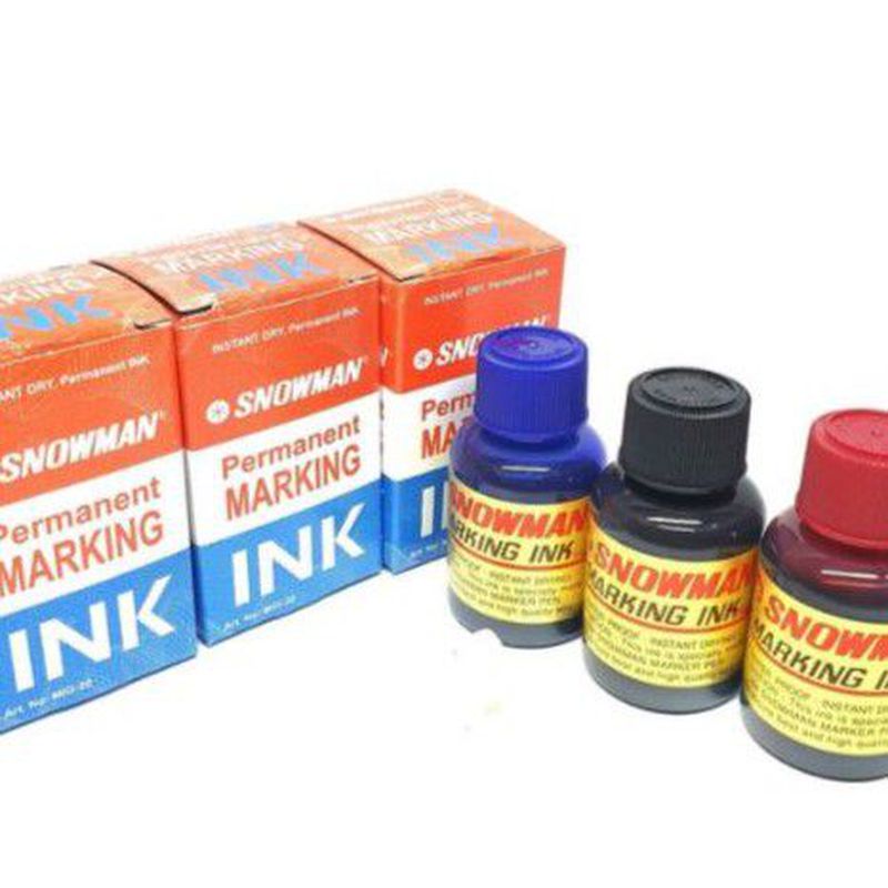Isi Ulang Tinta Permanen Refill Ink Spidol Snowman Permanen Marking