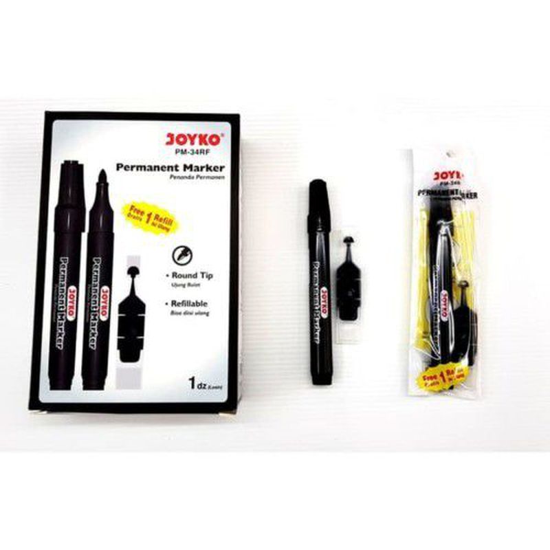 Spidol Permanent JOYKO PM34 FREE ISI Permanent Marker Spidol Permanen