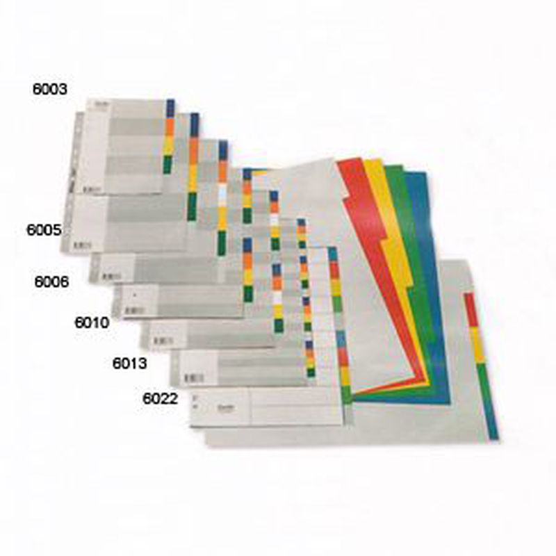 BANTEX Divider Cardboard Indexes Size A5 5 Pages 6003