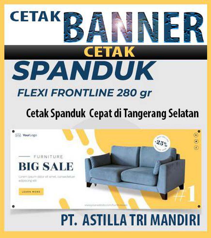 Spanduk 5x1 m (5 meter)