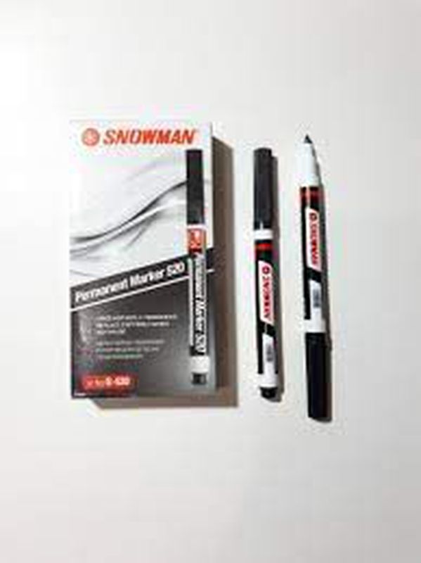 Spidol Permanent Snowman Hitam / Permanent Marker Snowman 520