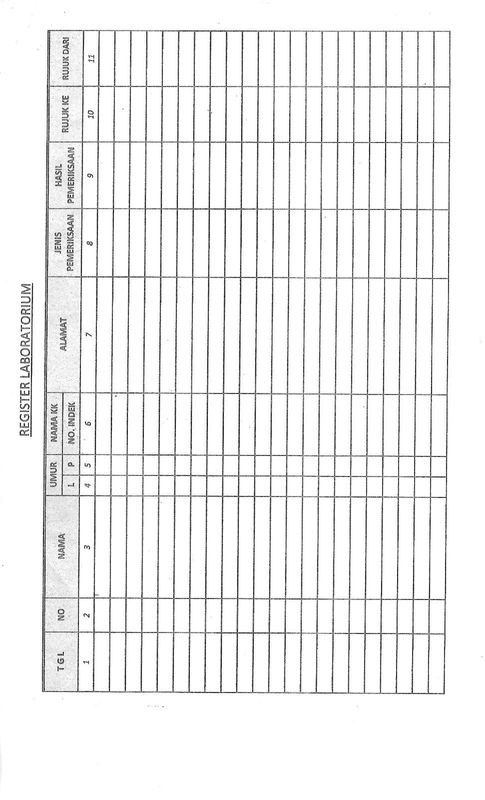 Register Laboratorium Jilid Hard Cover Isi 100 Lembar