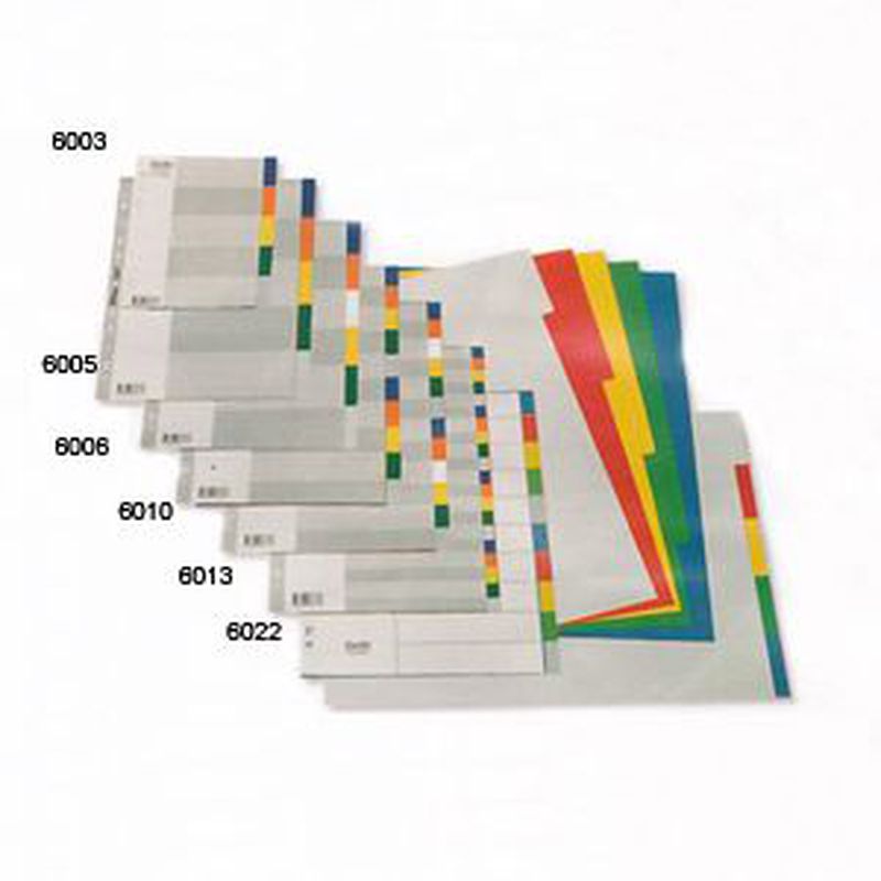 BANTEX Divider PP Colour Size A4 20 Pages 6013