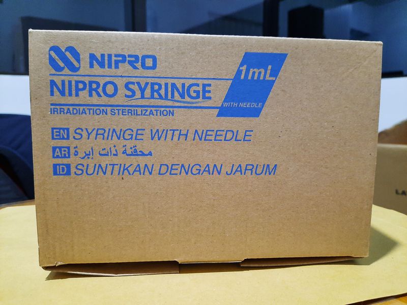 Disposable Syringe with Needle 1cc Nipro