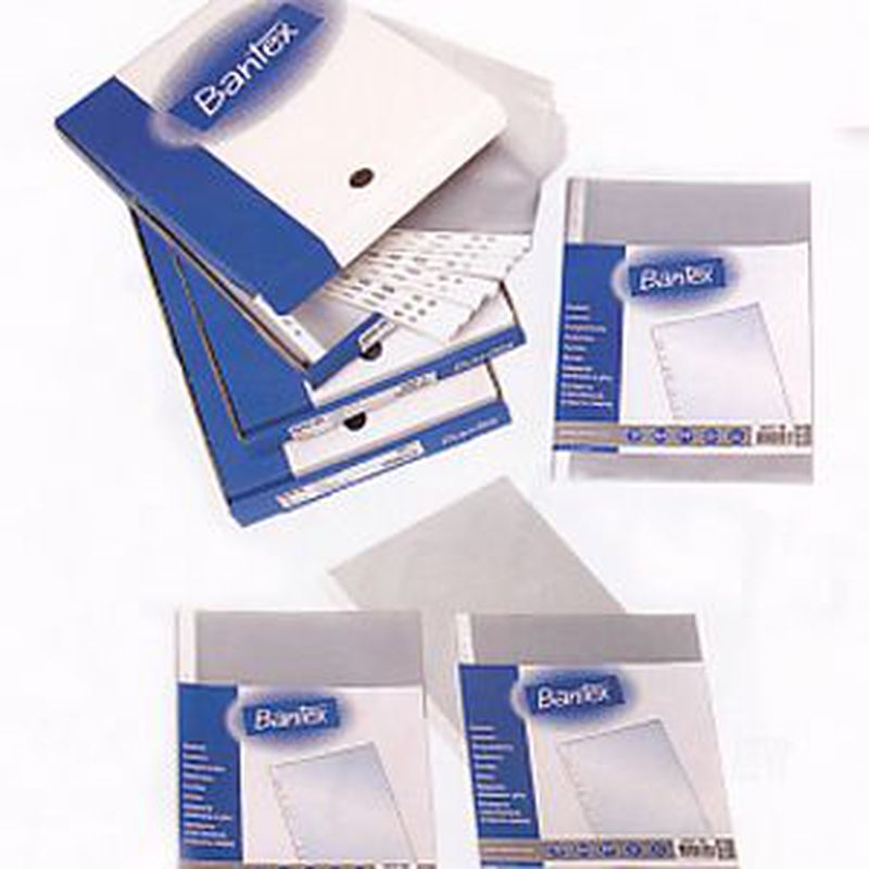 BANTEX Pocket Files Antiglare Top Opening 0.09mm Size A4 @100 Pocket 2042