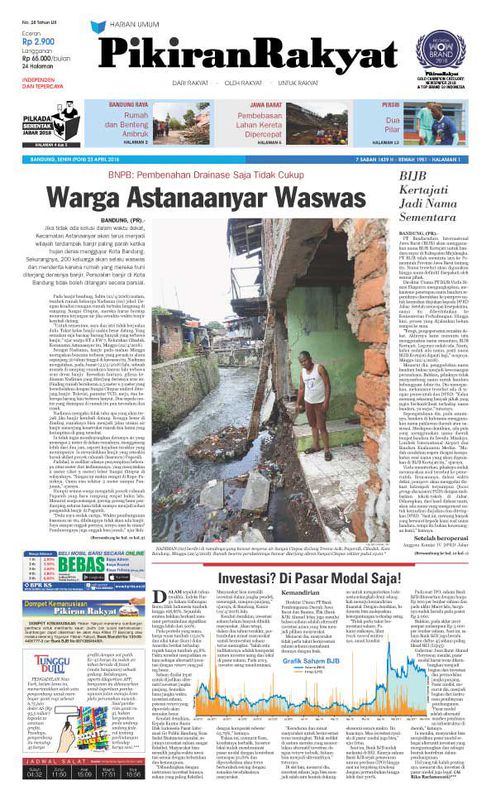 Langganan Koran Pikiran Rakyat