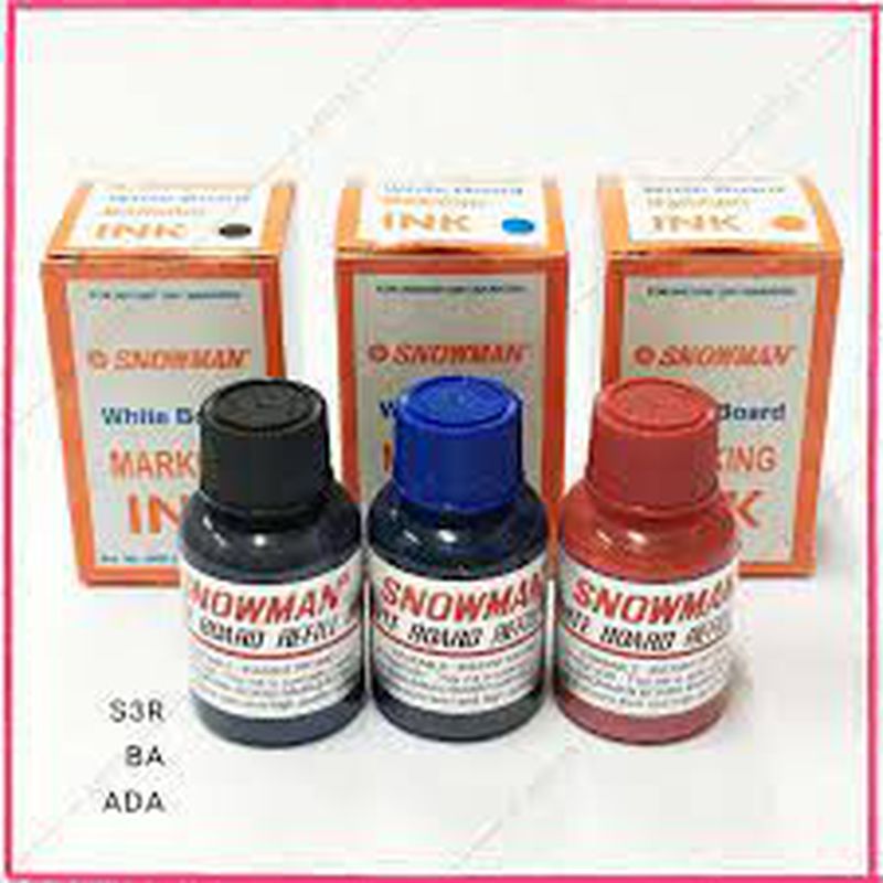 Tinta Spidol Snowman Wb Hitam Biru Merah