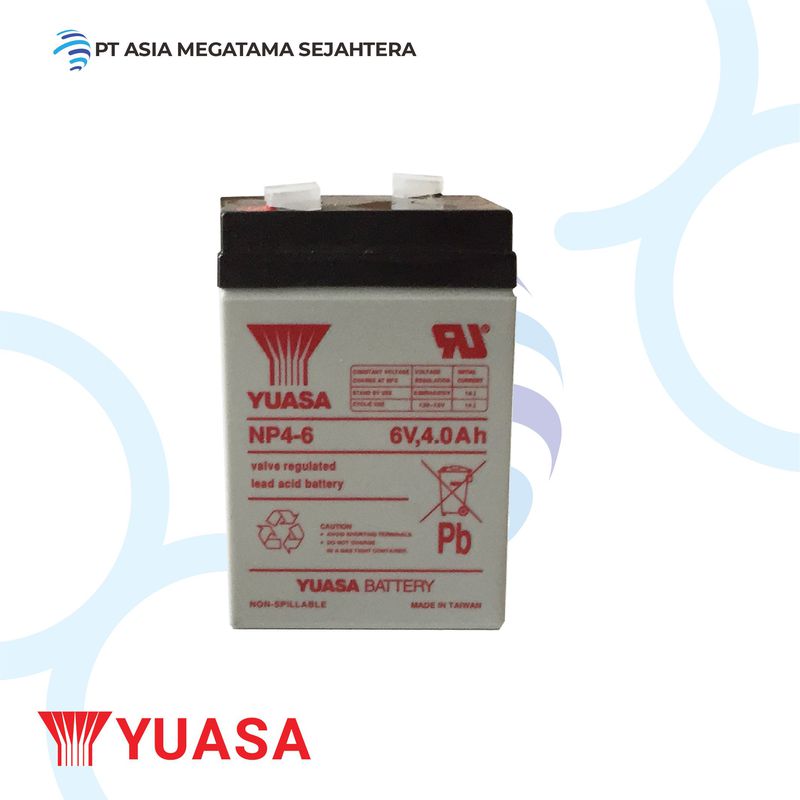 BATTERY VRLA FOR UPS - YUASA NP4-6 6V / 6V 4AH