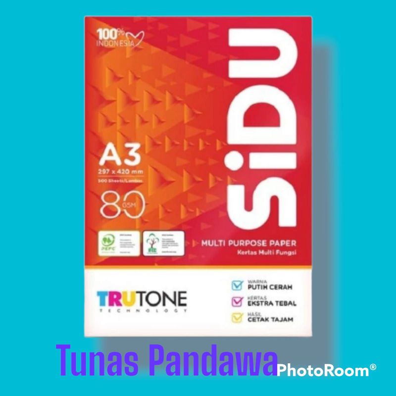KERTAS HVS A3 80gr SIDU tns