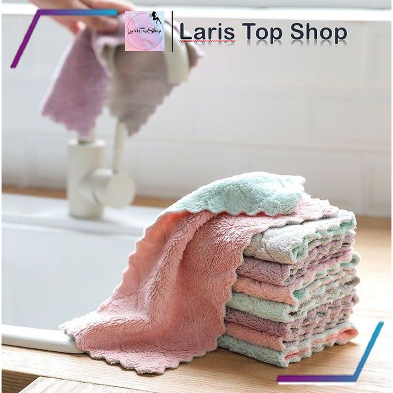 kain lap biru putih