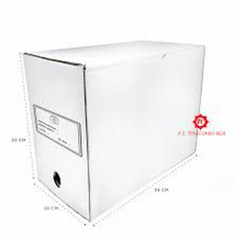 Box Arsip Putih Bersablon Custom