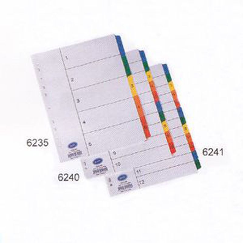 BANTEX INDEXES MYLAR SIZE A4 1-5, 6235