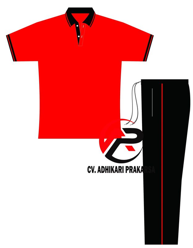 Satu stel seragam kaos polo dan training