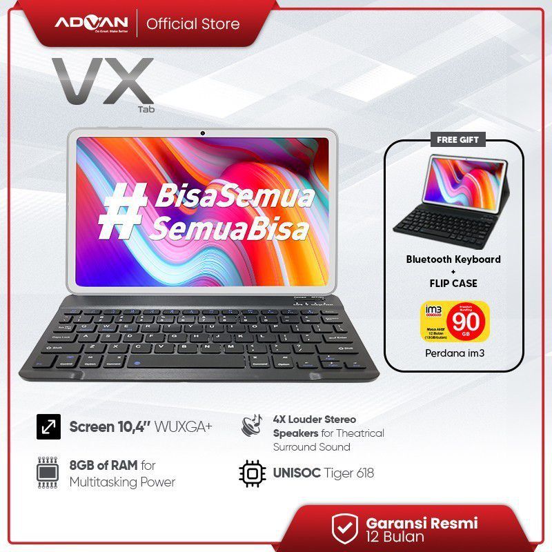 ADVAN VX TAB 8GB/128GB 10.4 Inch Tiger T618 Android 11