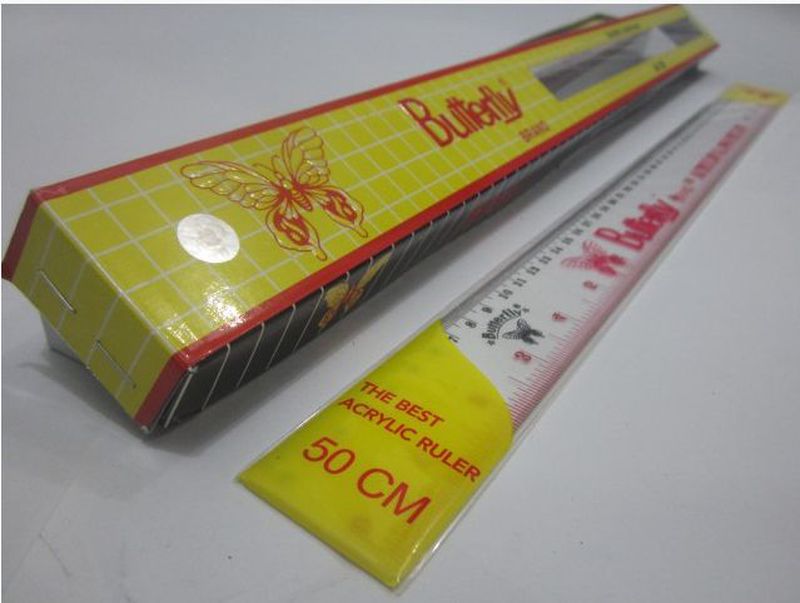 BUTTERFLY Ruler Plastick 50 Cm