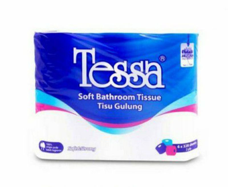 Tissue tessa toilet 6roll 2ply/ Tisu gulung tesa tisu wc 6 roll 2 ply