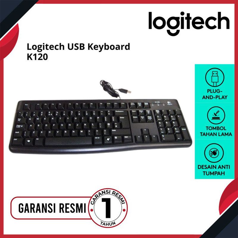 Keyboard USB Logitech K120 Original 100%