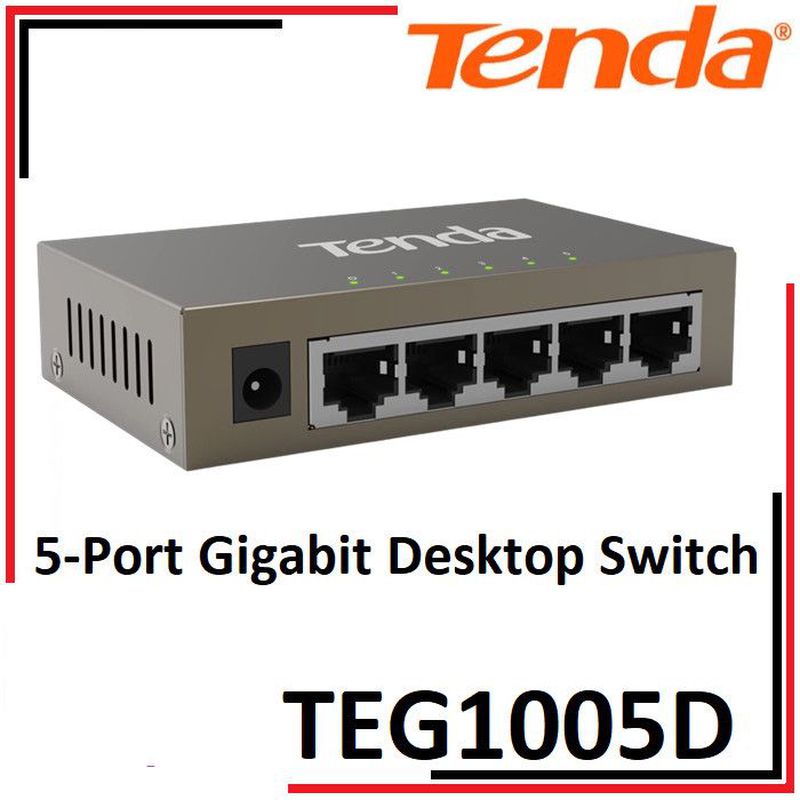 Tenda TEG1005D 5-port Ethernet Gigabit switch Tenda TEG1005D 1000 Mpbs