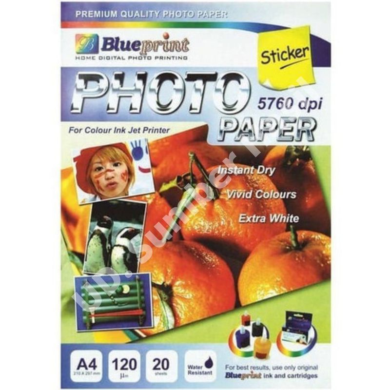 Stiker Photo Paper Merk Blueprint