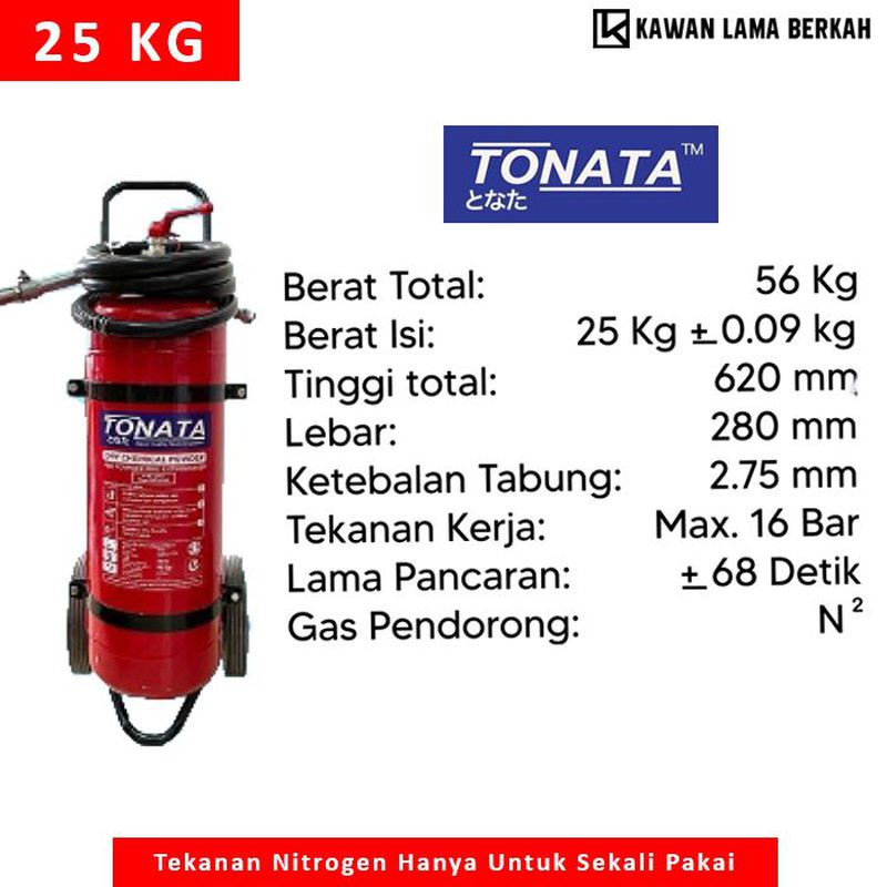 APAR 25 KG Bubuk ABC Powder TONATA, ALAT PEMADAM KEBAKARAN RINGAN