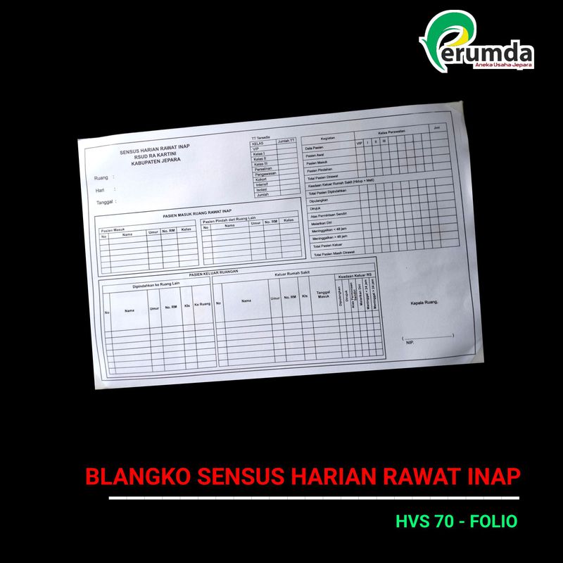 BLANGKO SENSUS RAWAT INAP