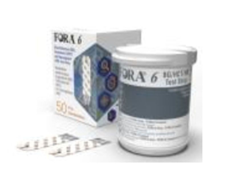 Fora 6 Strip 3 in 1 Blood Glucose, Hematocrit and Hemoglobin (50pcs/box)