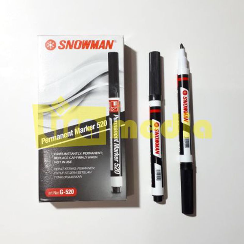 Spidol Permanen Snowman G 520 (Kotak/Lusin)