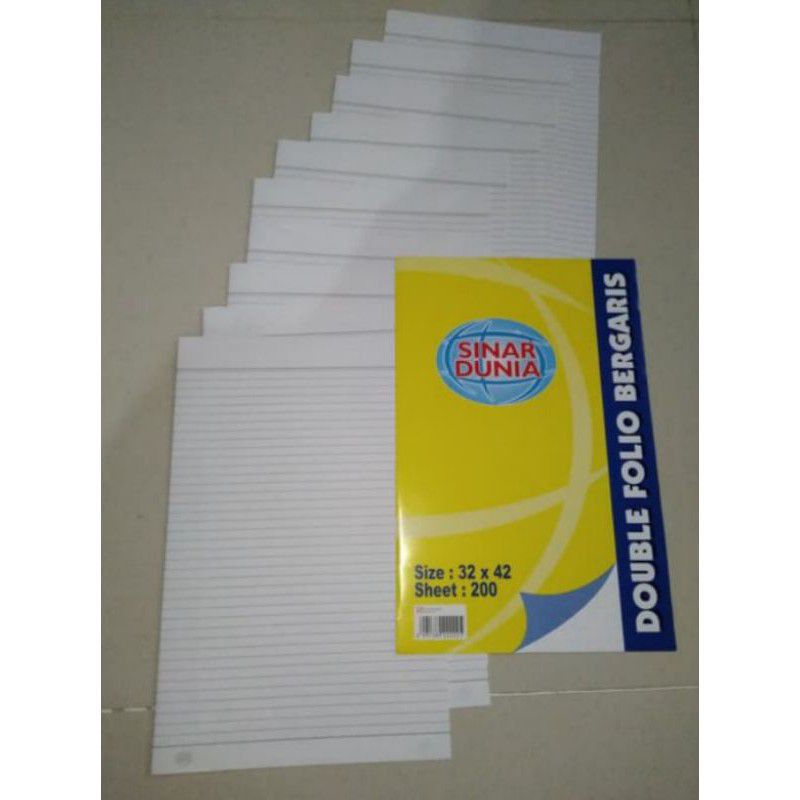 Kertas Folio Bergaris / Double Folio