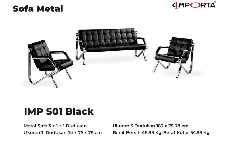 Sofa Metal IMP S01 - Hitam