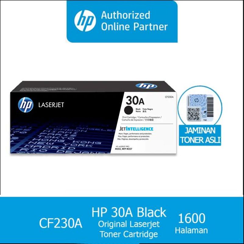HP 30A Black Original LaserJet Toner Cartridge (CF230A)
