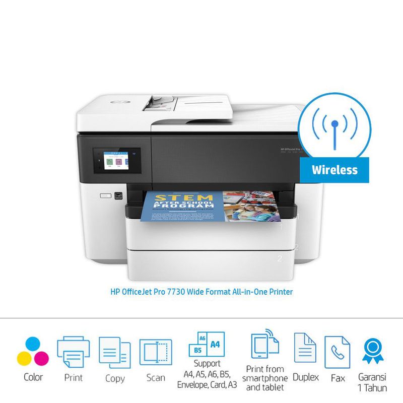 HP OfficeJet Pro 7730 Wide Format All-in-One Printer
