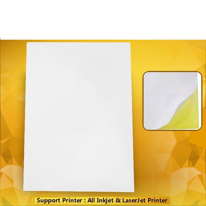 Kertas Sticker HVS Matte Stiker Bontax Doff Camel Ori A4 Laser Inkjet