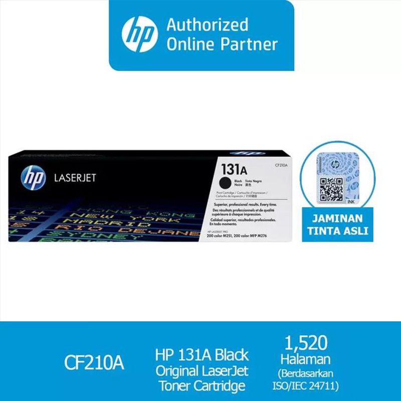 HP 131A Black Original LaserJet Toner Cartridge (CF210A)