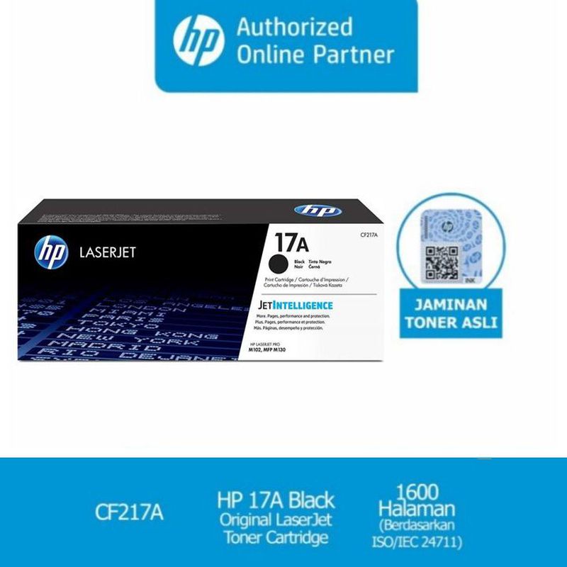 HP 17A Black Original LaserJet Toner Cartridge (CF217A)