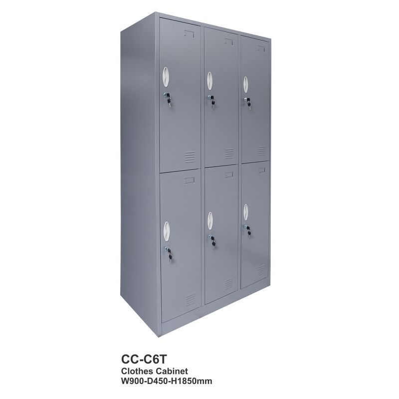 Locker / Lemari 6 Pintu / TIGER LOCKER CC-C6T 6 PINTU - Silver