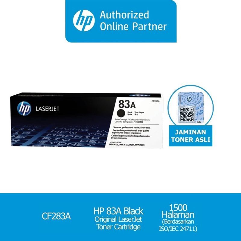 HP 83A Black Original LaserJet Toner Cartridge (CF283A)