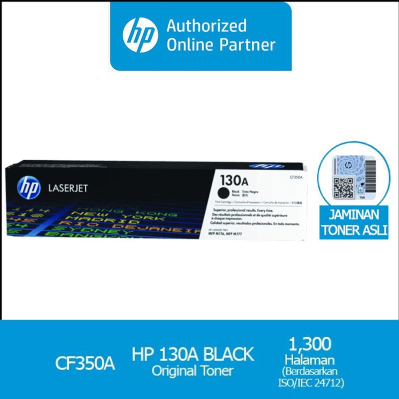 HP 130A Black Original LaserJet Toner Cartridge (CF350A)