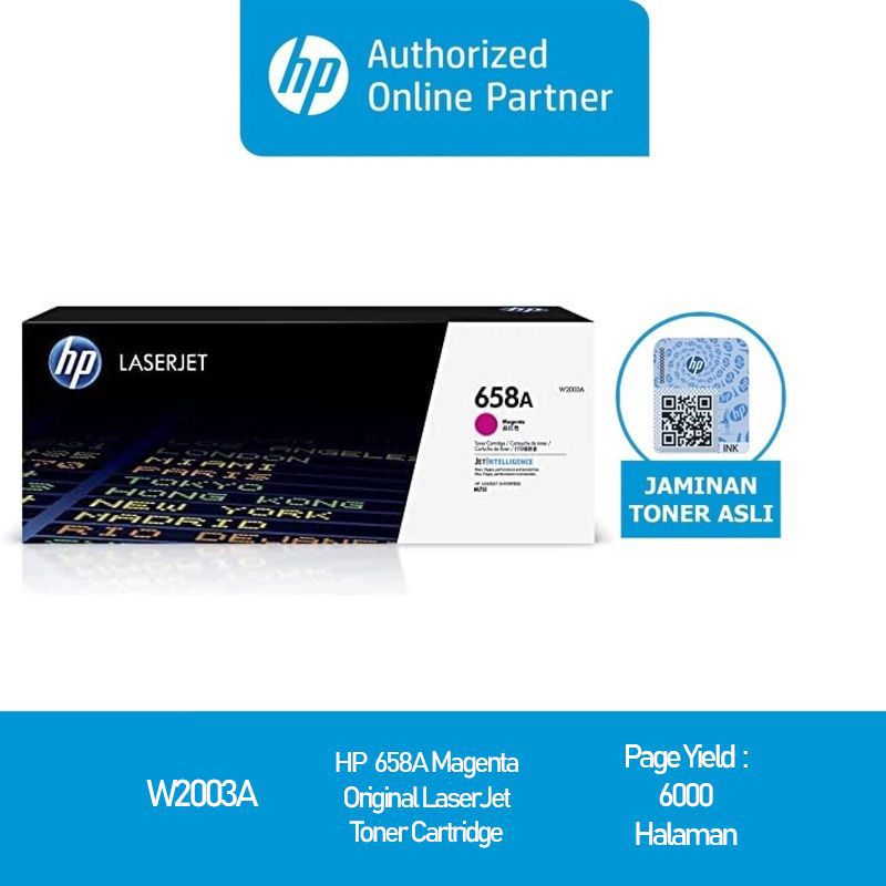 HP 658A Magenta Original LaserJet Toner Cartridge ( W2003A )