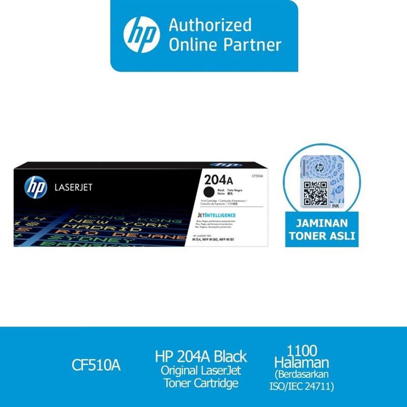 HP 204A Black Original LaserJet Toner Cartridge ( CF510A )