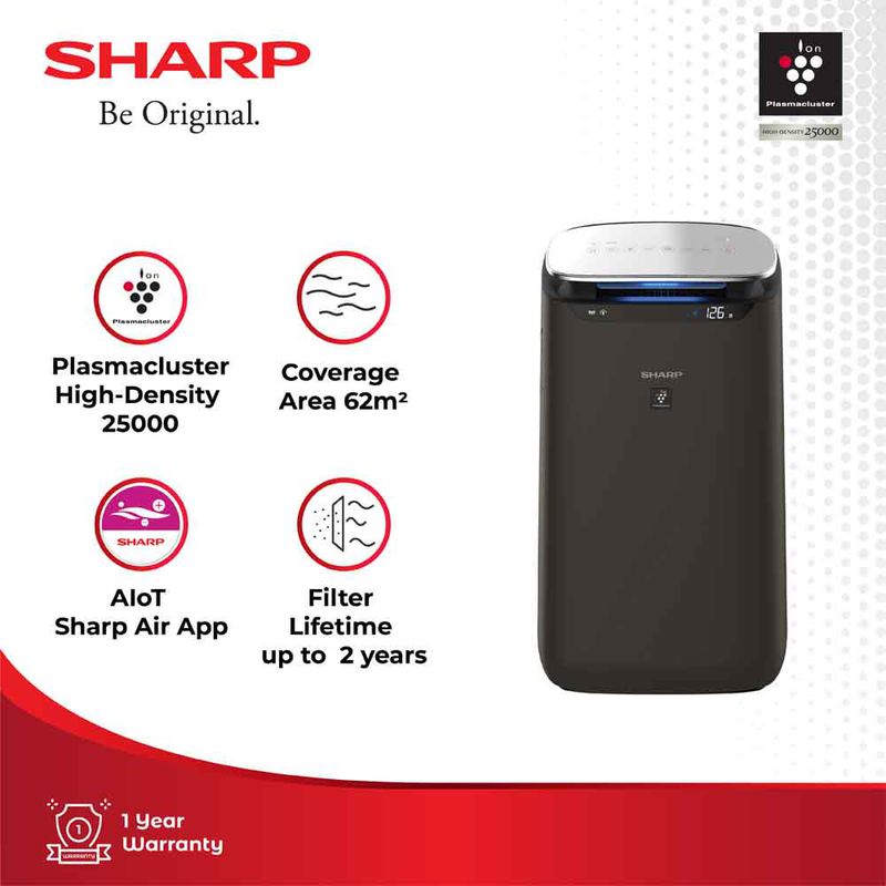 Sharp Air Purifier FP-J80Y-H Hitam with HEPA Filter
