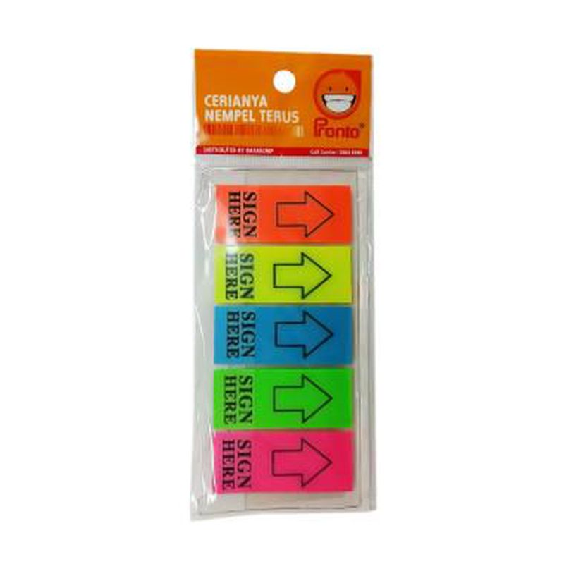 Pronto Sticknote Sign Here 60 sheets/warna,hanging