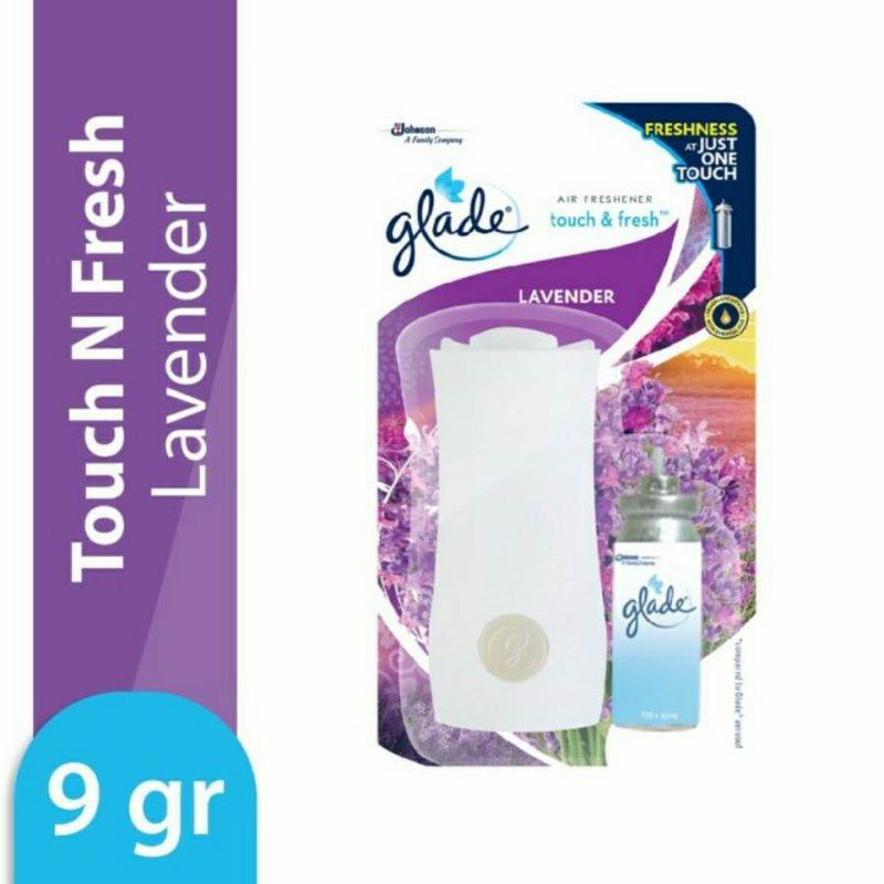 Glade Touch & Fresh Lavender Bullet 9g Alat+Ref Toilet