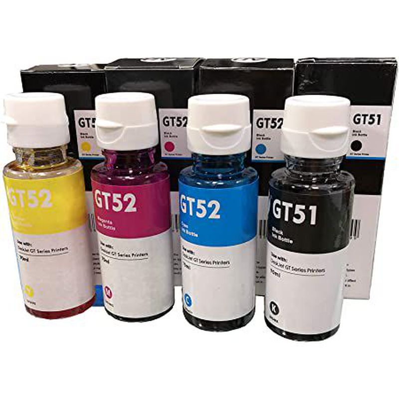 Tinta Printer HP Hitam dan Warna - Kuning