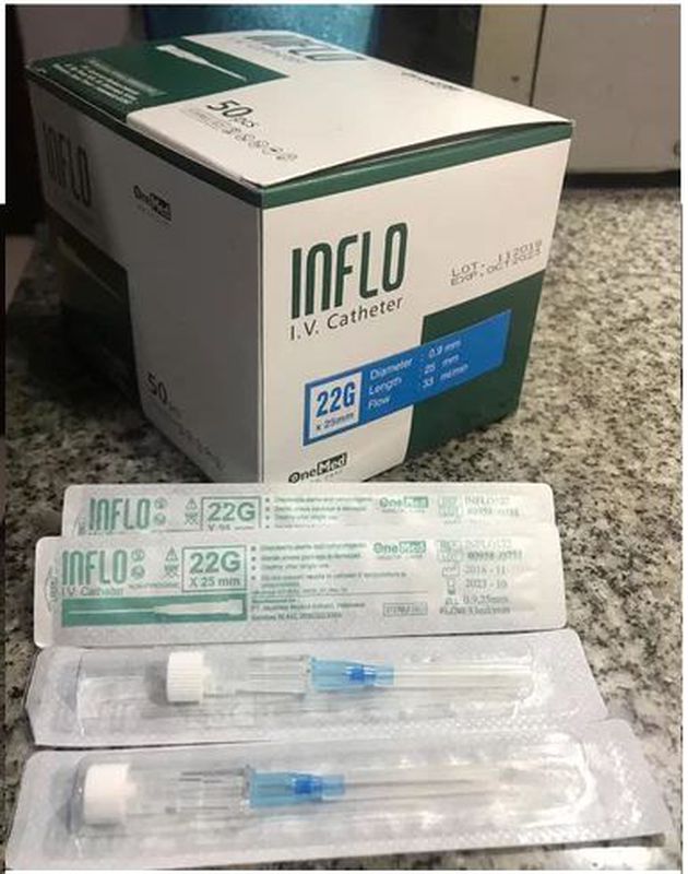 ONEMED I.V. CHATETER INFLO 22 G