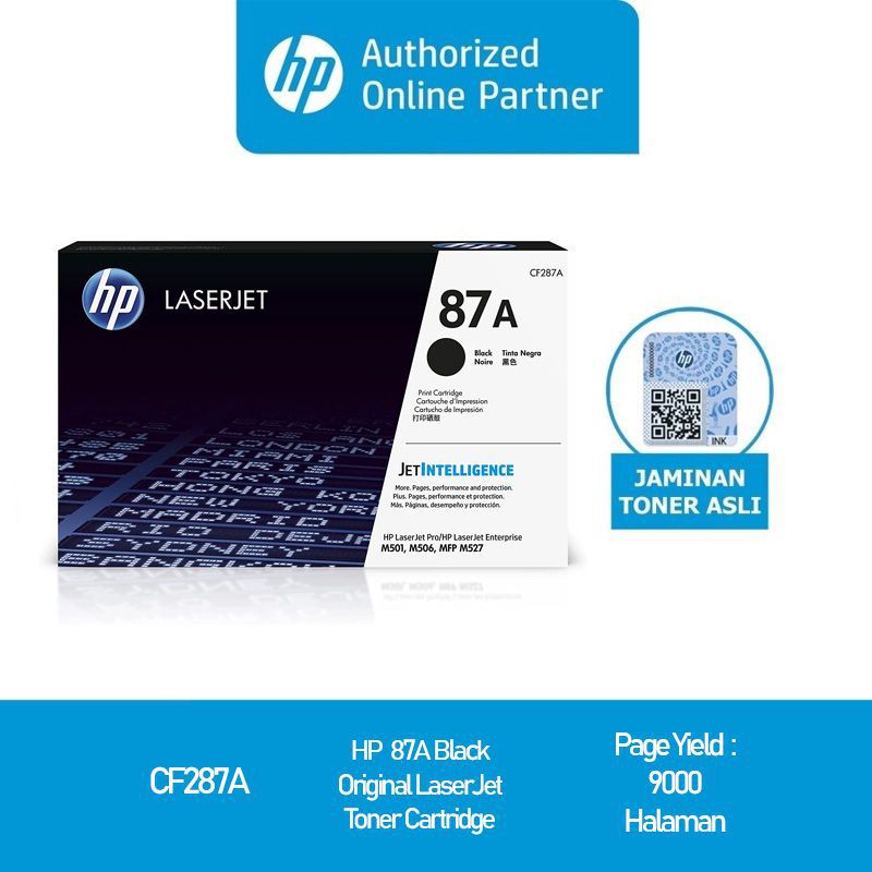 HP 87A Black Original LaserJet Toner Cartridge ( CF287A )